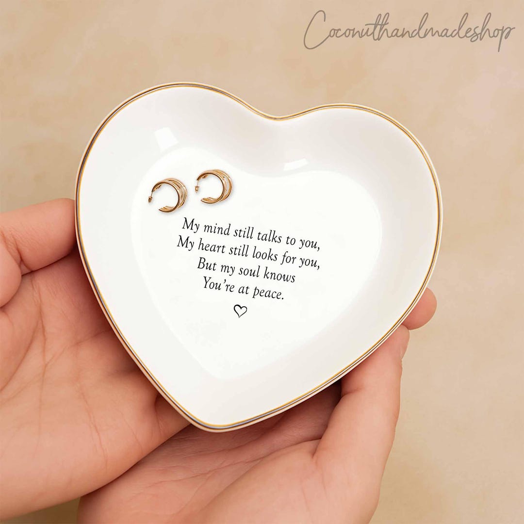 Memorial Jewelry Tray, Sympathy Gift Ring Dish, Memorial Gift Family ...