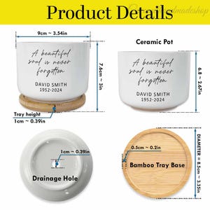 Memorial Plant Pot, Personalized Condolences Gift, Memorial Planter ...