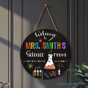Science Lab Door Sign, Personalized Science Teacher, Chemistry Teacher ...