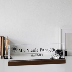 Acrylic Office Desk Name Plate Personalized, Custom Name Plates for ...