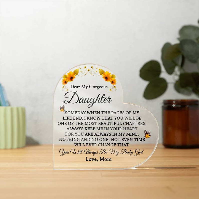 Personalized Plaque for Daughter, Daughter Birthday Gift From Mother ...