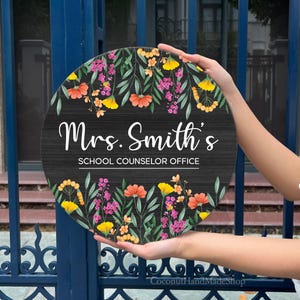 Custom Name School Counselor Office Door Sign, School Counselor Door ...