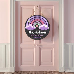 School Social Worker Office Sign, Social Worker Door Hanger ...