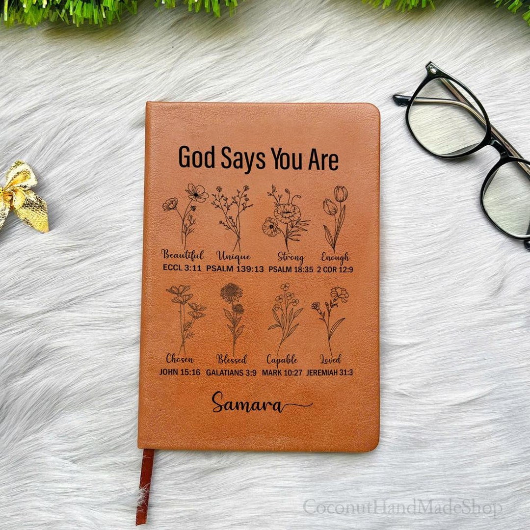 Religious Journal God Says You Are, Personalized Prayer Journal Women ...