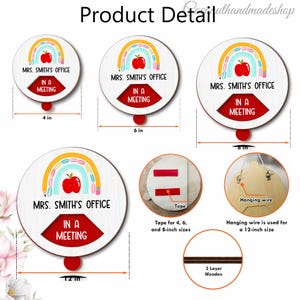 Rotating & Spinning Office Sign With Custom Messages, Customizable ...