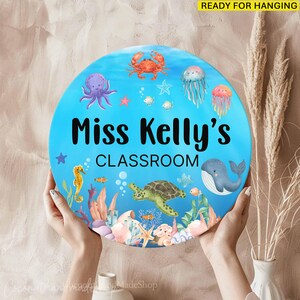Personalized Under the Sea Classroom Sign, Ocean Theme Teacher Door ...