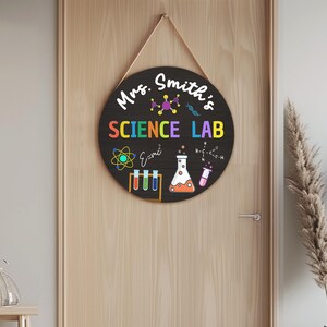 Science Lab Door Sign, Personalized Science Teacher, Chemistry Teacher ...