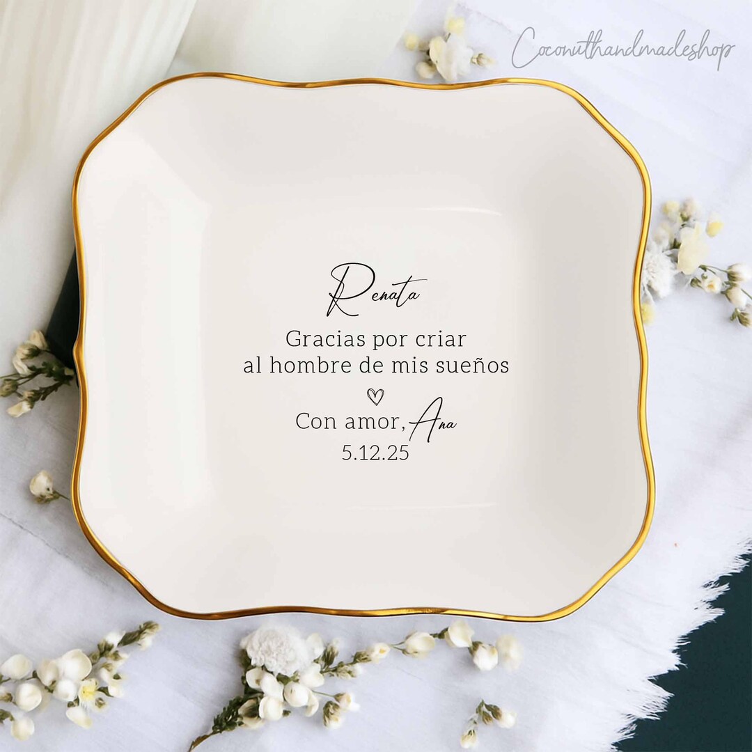 Personalized Mother-in-law Spanish Ring Dish, Mother of the Groom ...