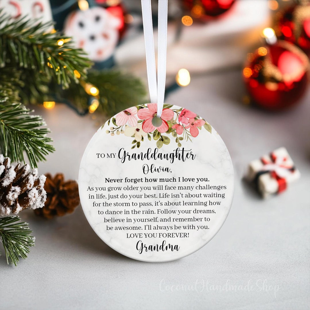 Granddaughter Christmas Ornament, Granddaughter Gift From Grandma ...