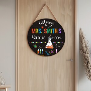 Science Lab Door Sign, Personalized Science Teacher, Chemistry Teacher ...
