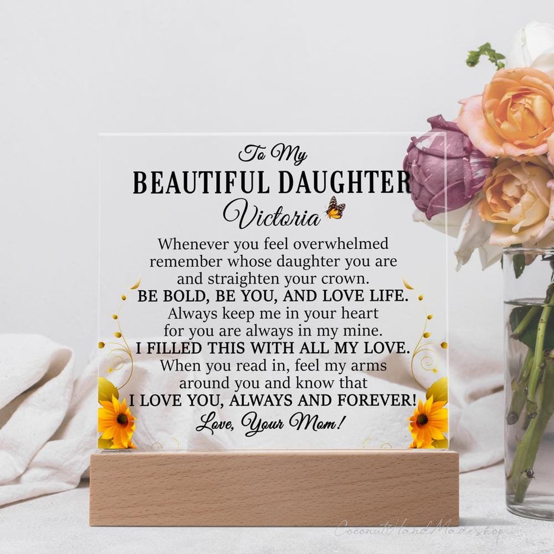 Personalized Plaque for Daughter, Sentimental Gift for Daughter ...