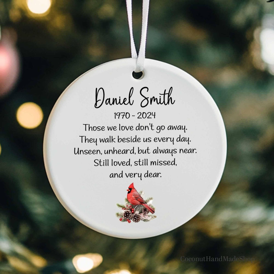 Personalized Memorial Ornament, in Loving Memory Ornament, Cardinal ...