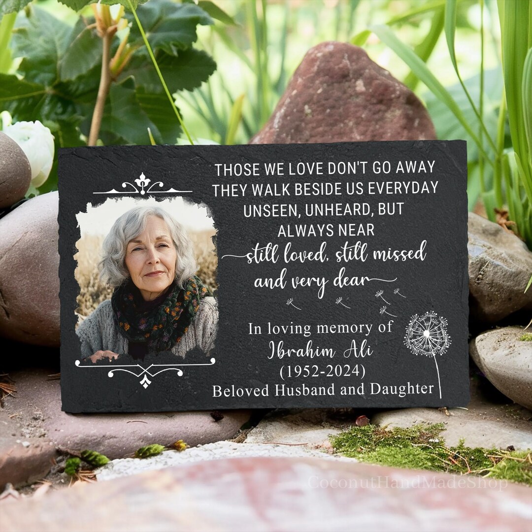 Photo Custom Memorial Stone, in Loving Memory Stone, Personalized Grave ...