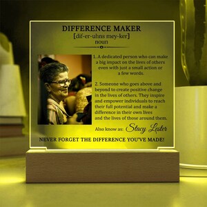 Personalized Plaque for Difference Maker, Difference Maker Gift From ...