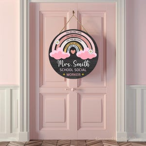 School Social Worker Office Sign, Social Worker Door Hanger ...