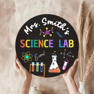 Science Lab Door Sign, Personalized Science Teacher, Chemistry Teacher ...