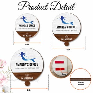 Rotating & Spinning Office Sign With Custom Messages, Customizable ...