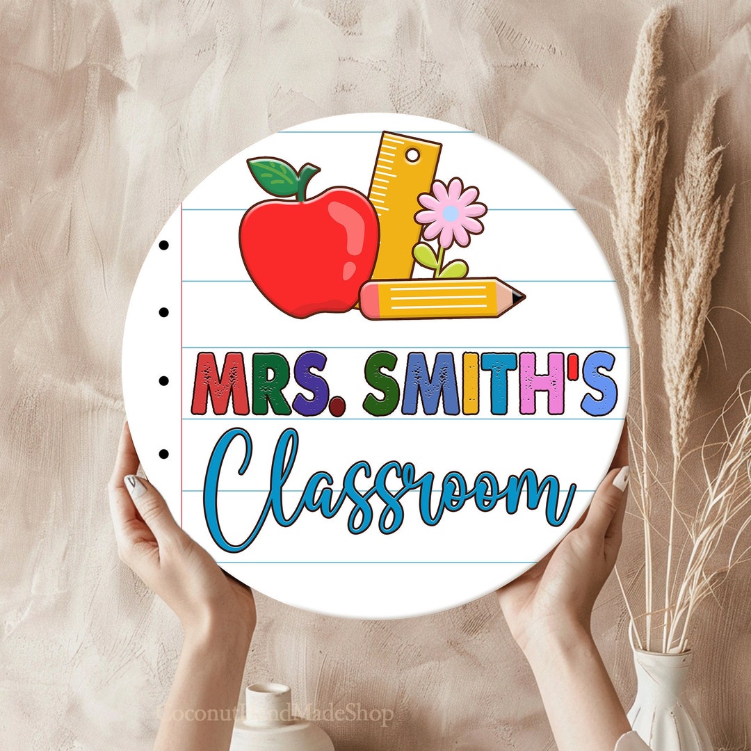 Personalized Teacher Door Sign, Classroom Door Hanger, Classroom ...