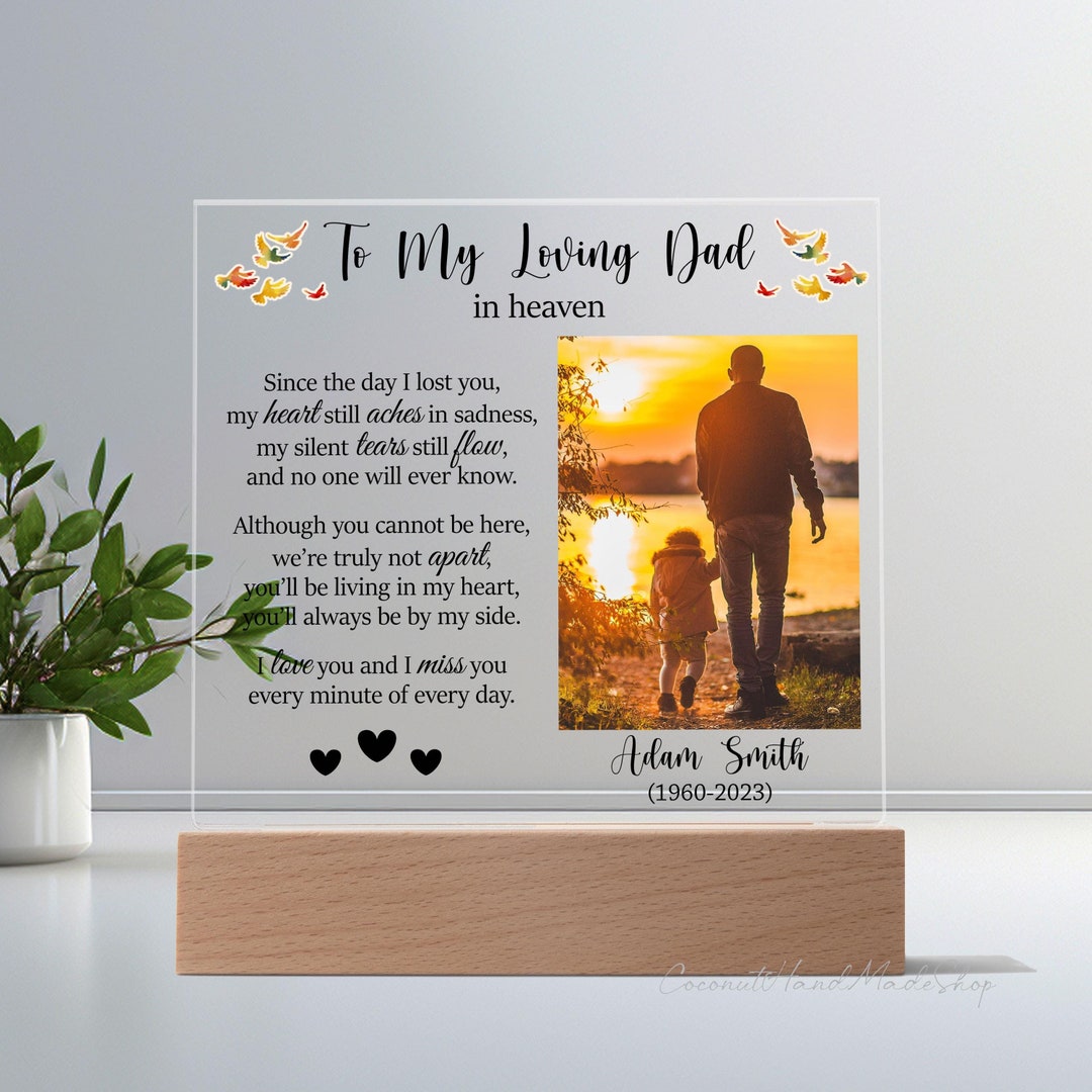 Personalized Plaque for Dad in Heaven, in Loving Memory of Plaque, Dad ...