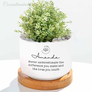 Personalized Planter Pot Gift, Nurse Gift, Healthcare Worker ...