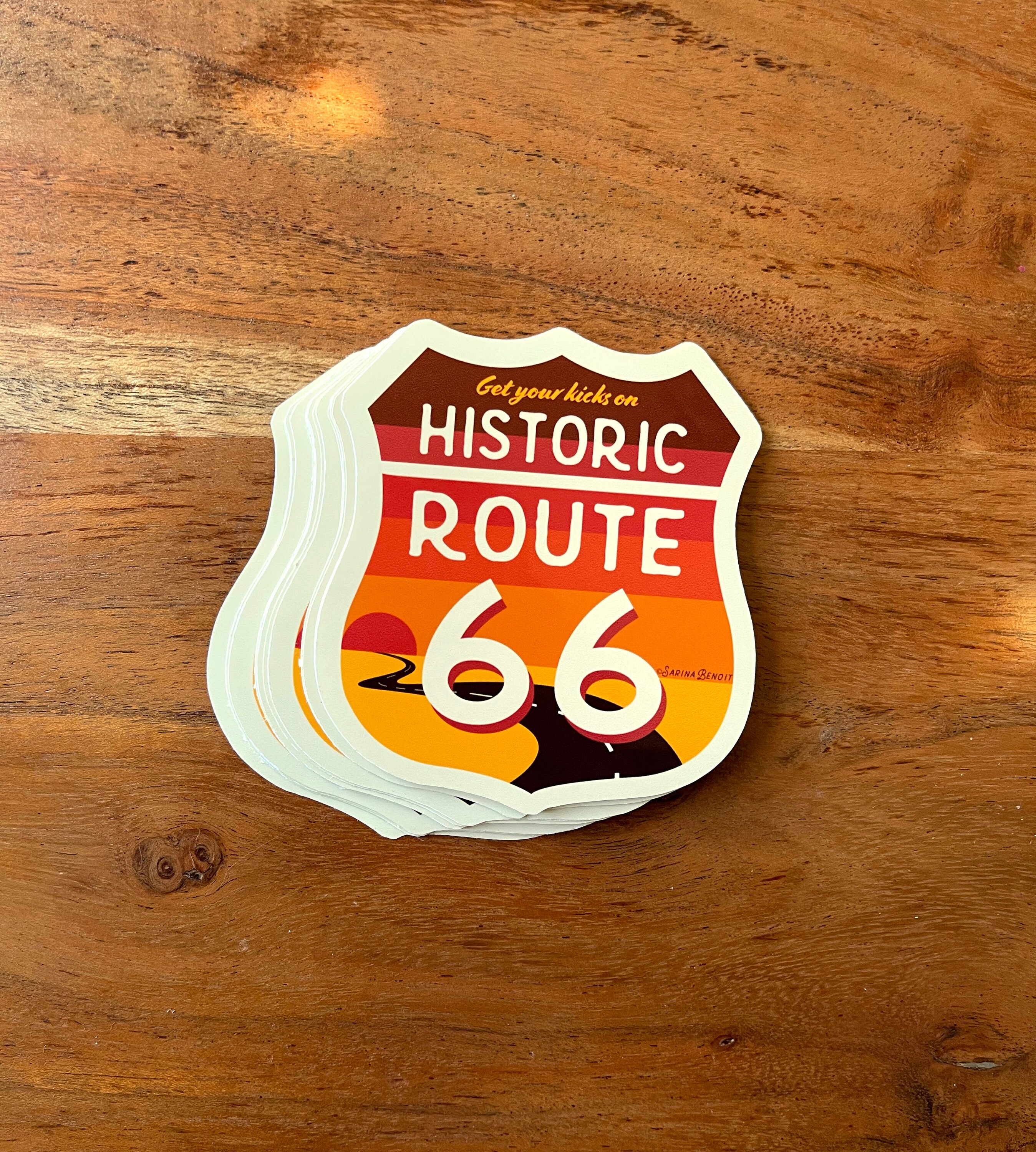 Retro Route 66 Vinyl Sticker Travel Stickers Roadtrip - Etsy