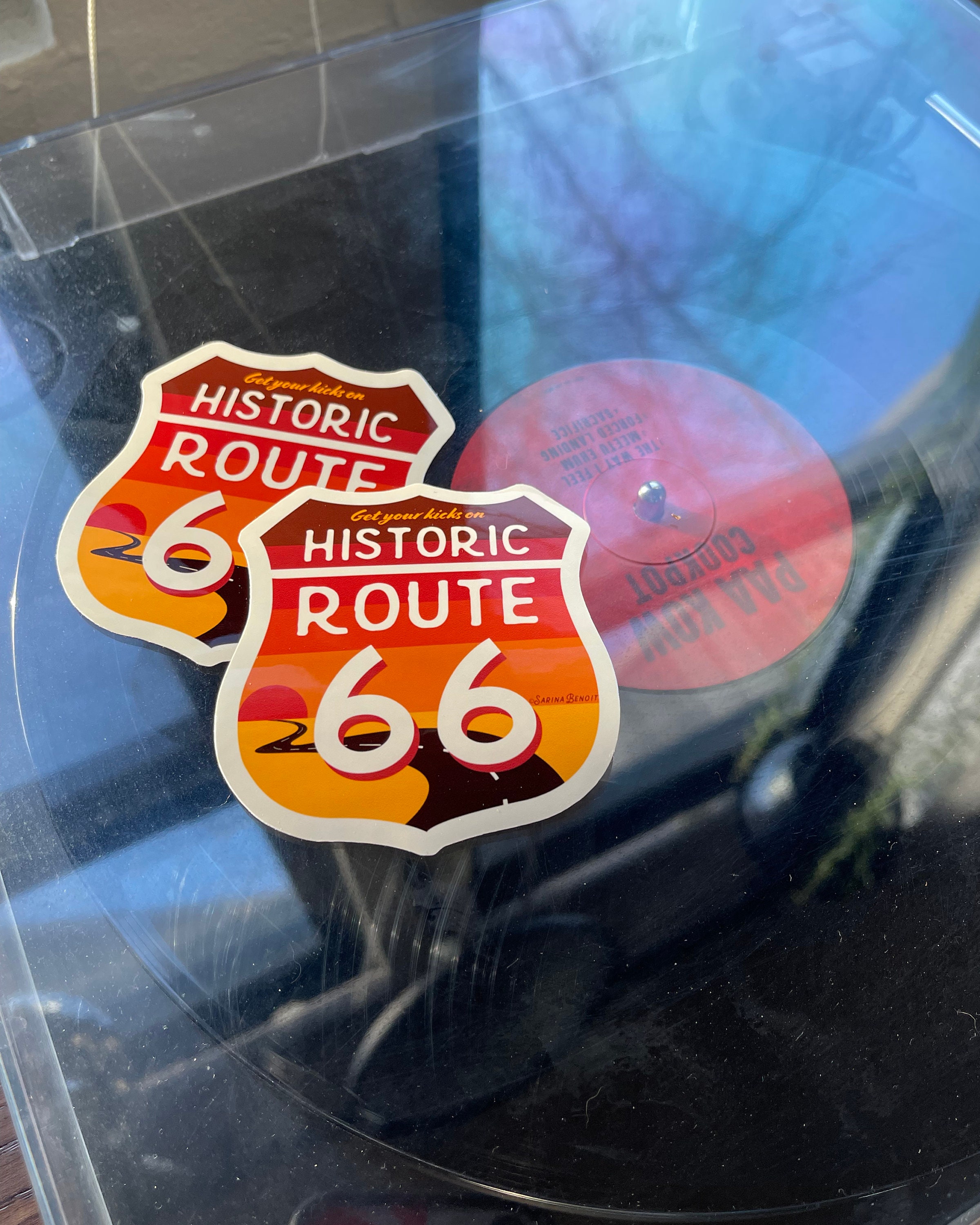 Retro Route 66 Vinyl Sticker Travel Stickers Roadtrip - Etsy