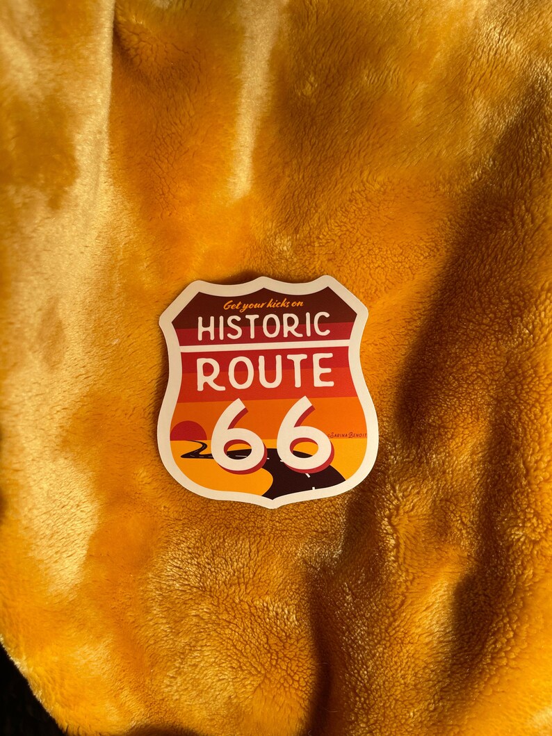 Retro Route 66 Vinyl Sticker Travel Stickers Roadtrip - Etsy