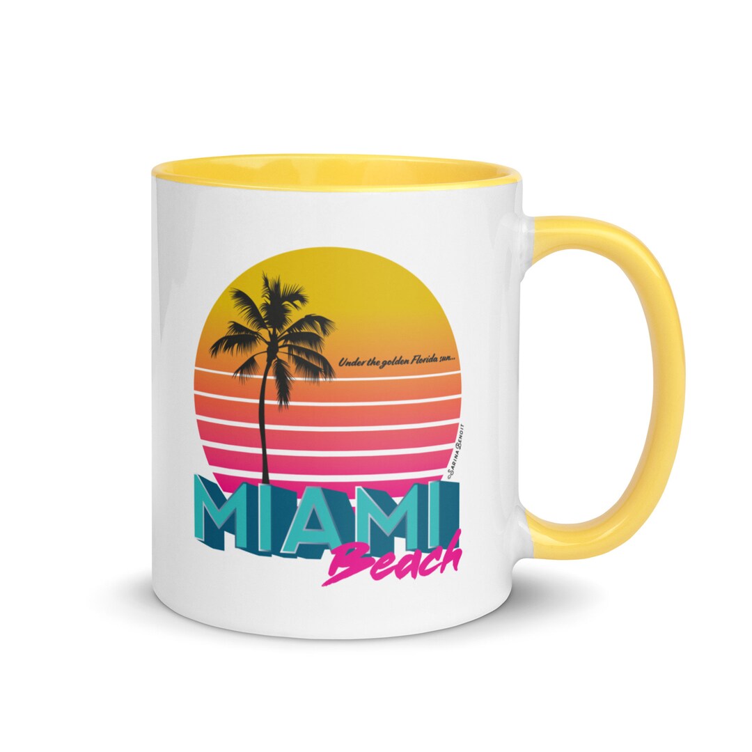 Retro Miami Beach Mug | Miami Mug | Miami Coffee Mug | Miami Florida ...