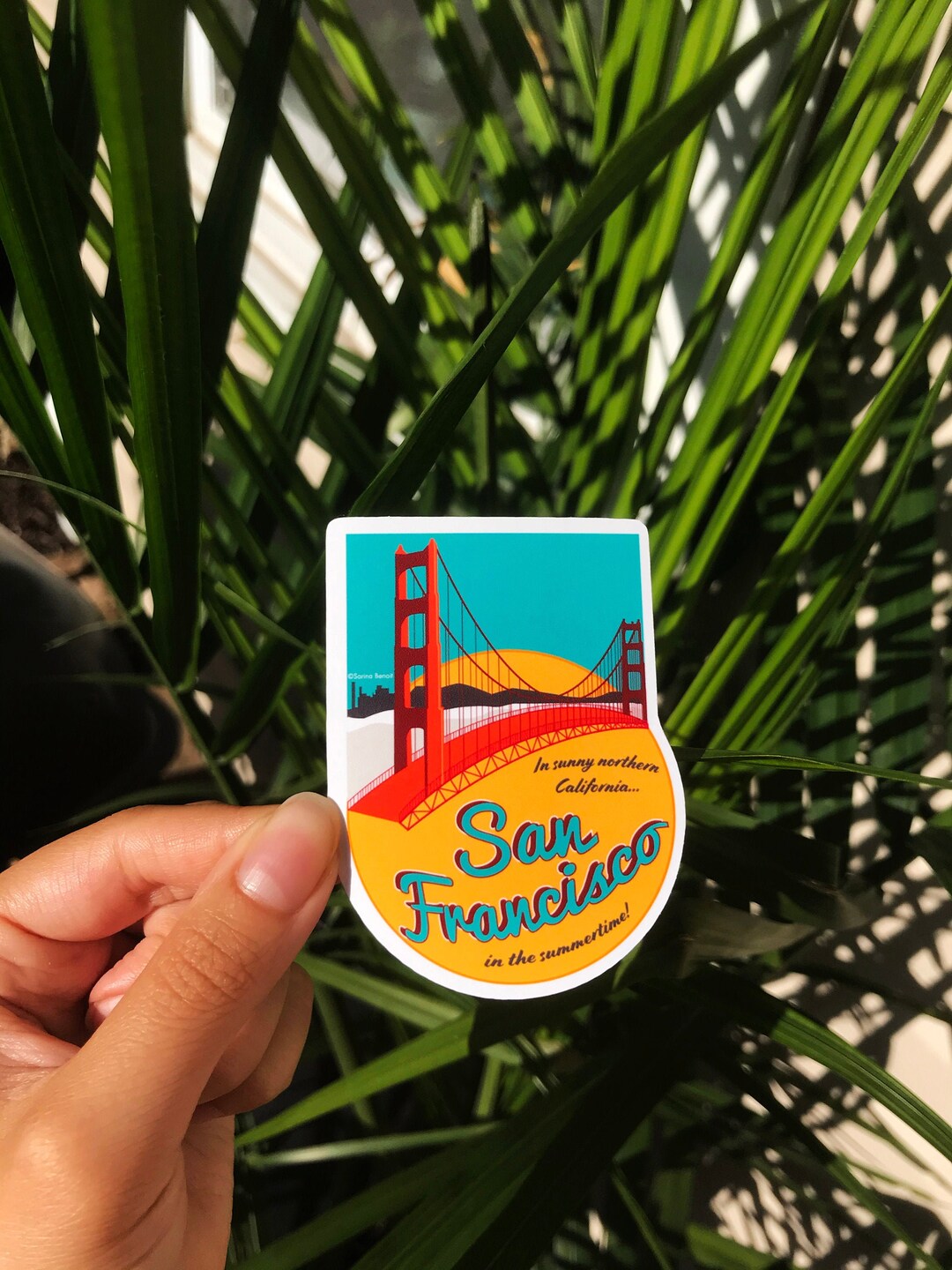 Retro San Francisco California Sticker | California Sticker | Golden ...