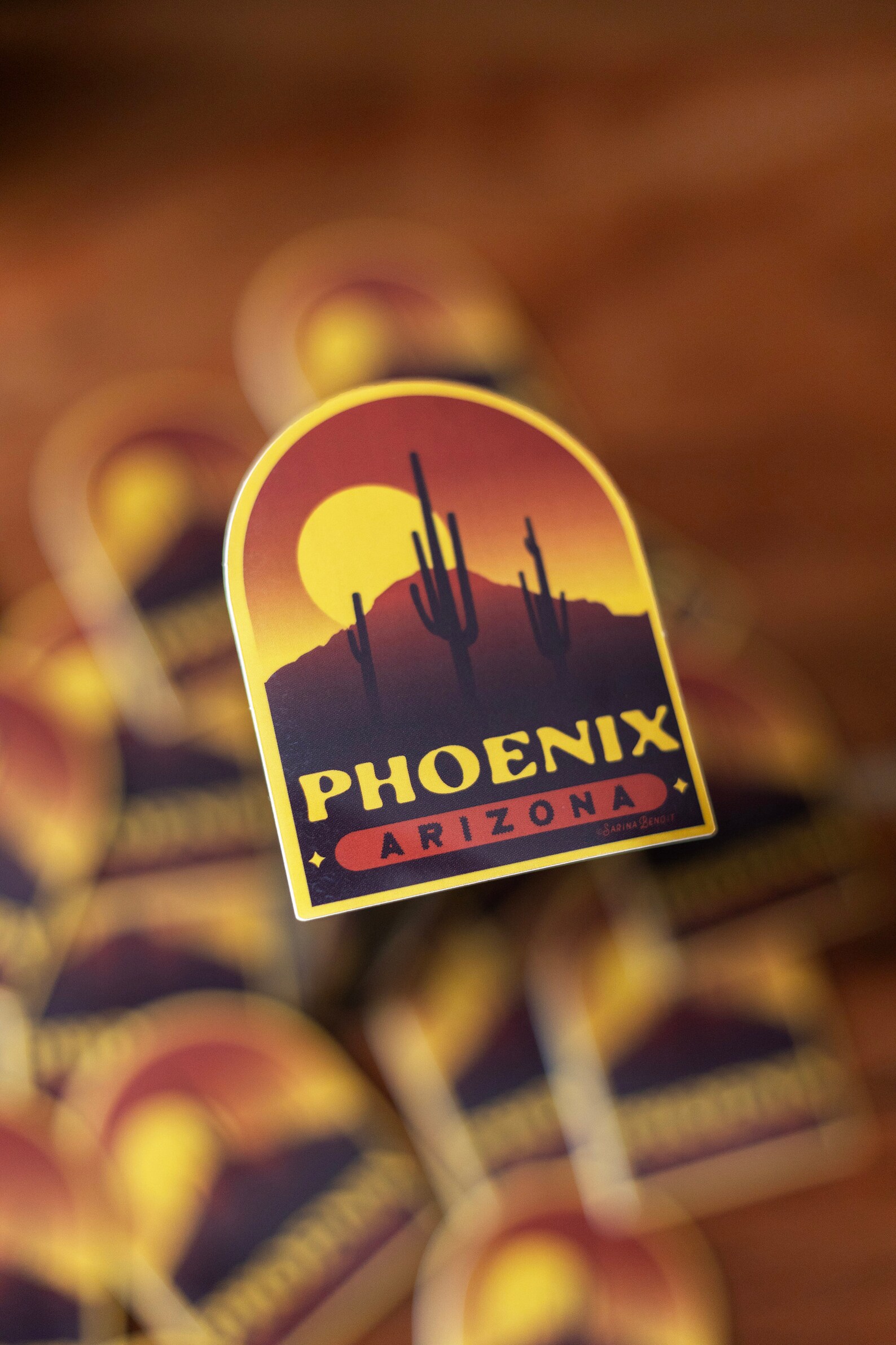 Phoenix Arizona Sticker: Retro Desert Scene, Waterproof Vinyl - Etsy