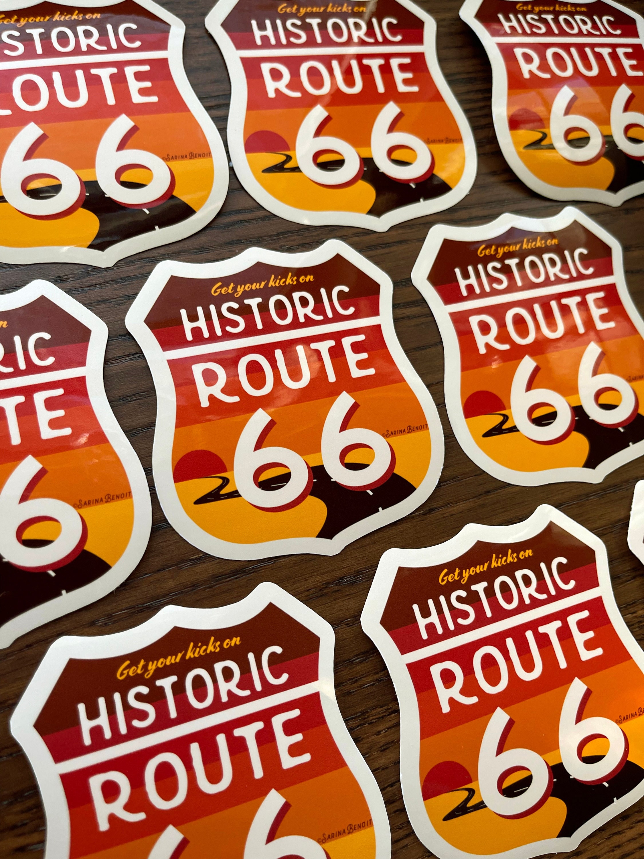Retro Route 66 Vinyl Sticker Travel Stickers Roadtrip - Etsy