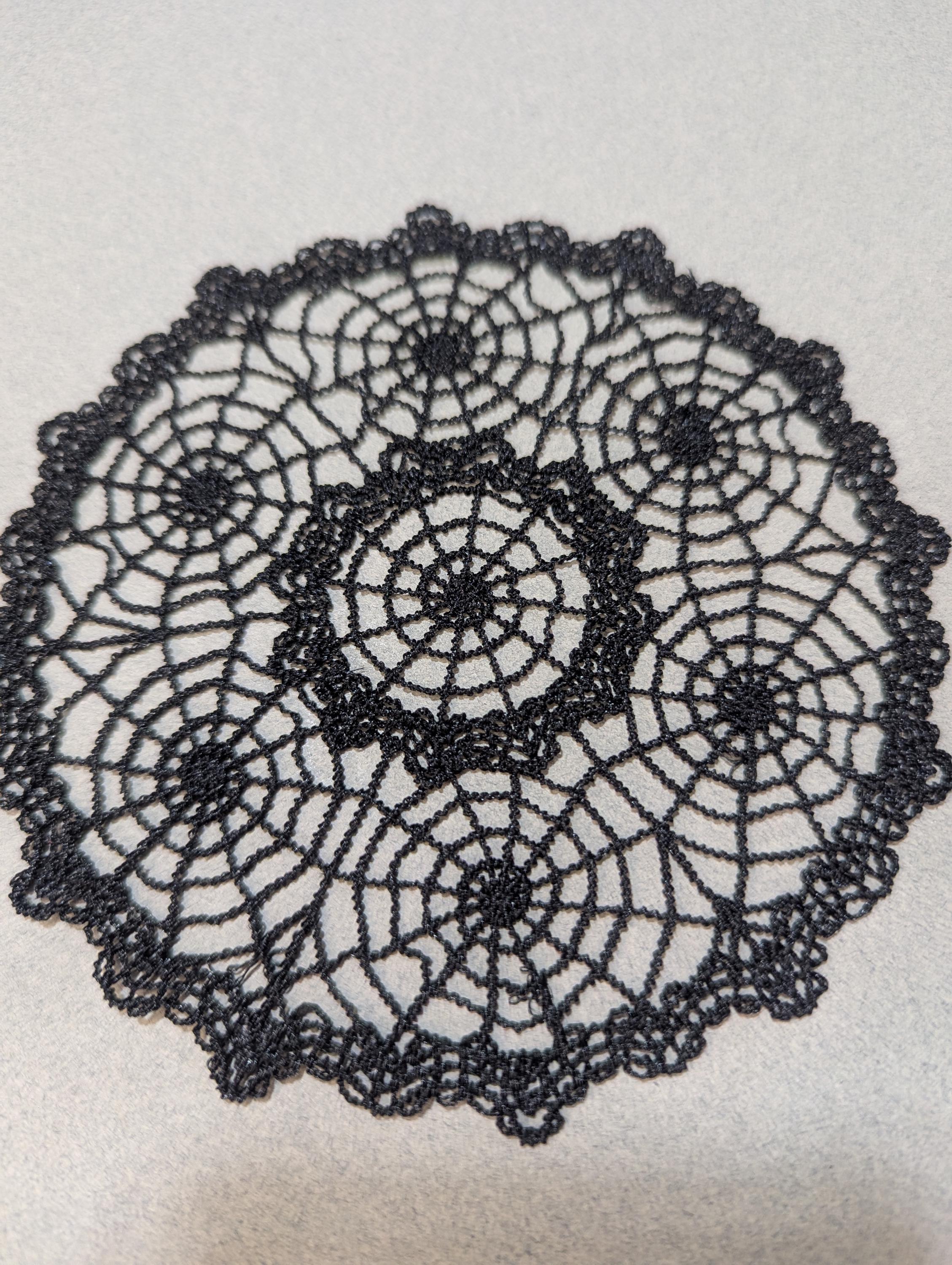 Spider Web Doily: Black Filigree Goth Ornament, Bookmark, Applique - Etsy