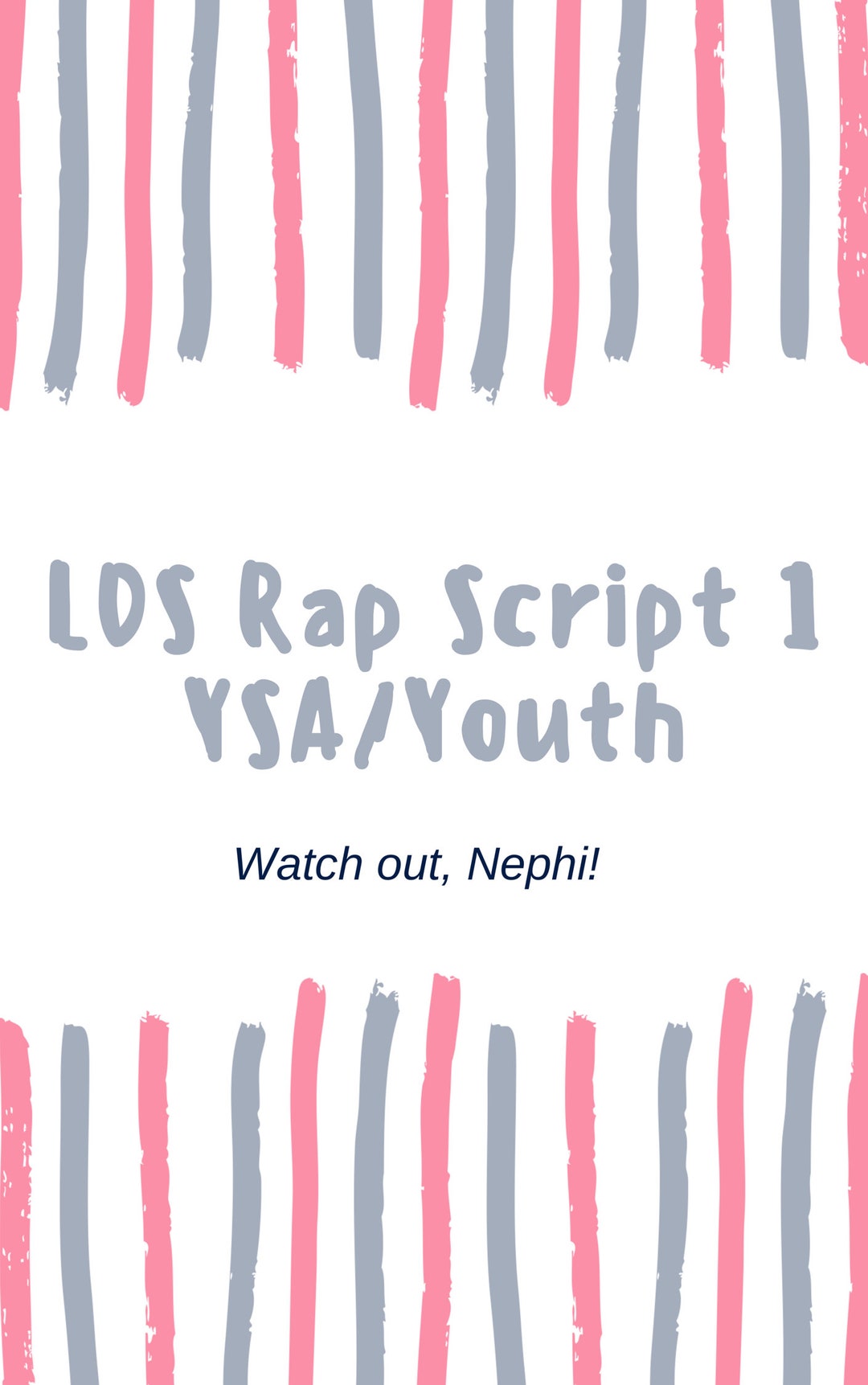 Rap Script for Ysa/youth the Book of Mormon 1 Nephi 1-5 - Etsy
