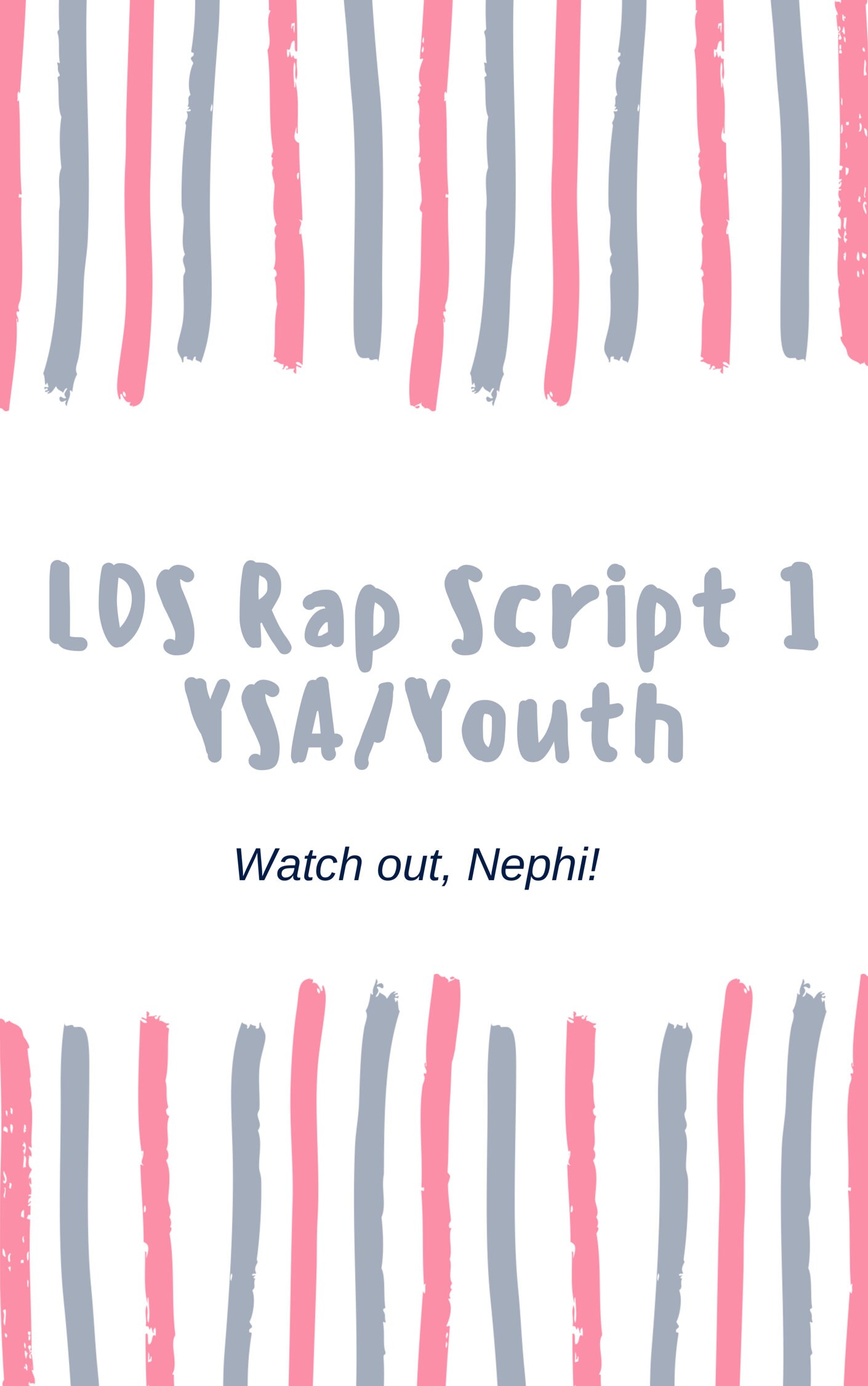 Rap Script for Ysa/youth the Book of Mormon 1 Nephi 1-5 - Etsy