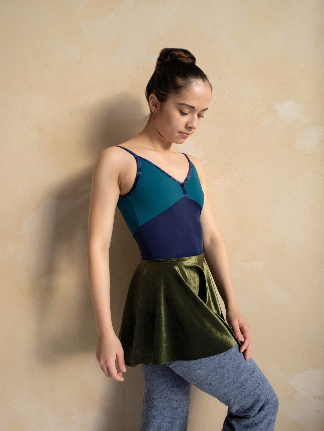 Classic SAB Jade Green Velvet Short Ballet Skirt Jade Velvet - Etsy