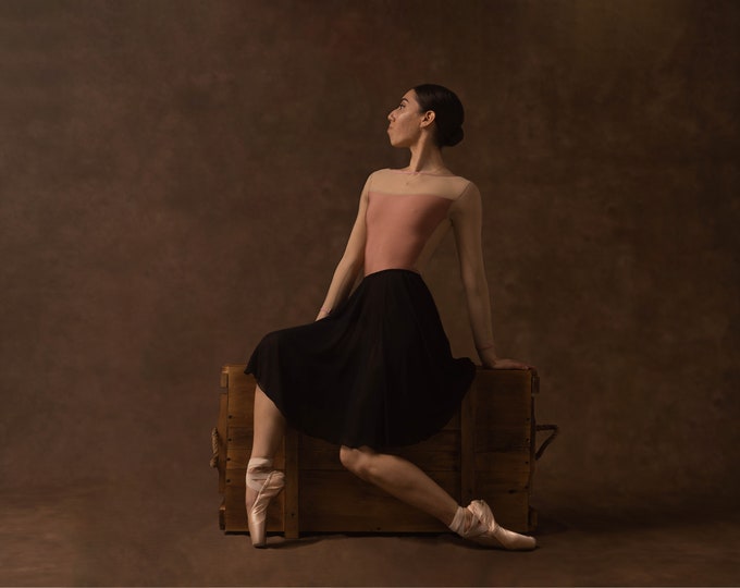 Classic 20 Black Ballet Skirt Black Polyester Chiffon Ballet Dress for ...