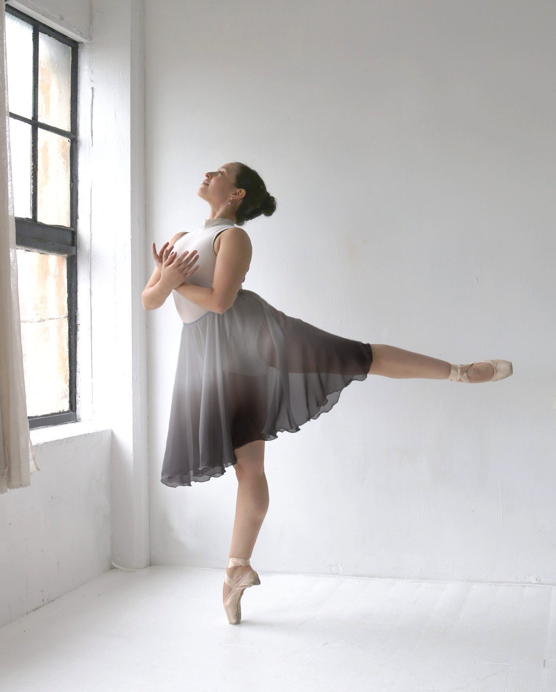 Classic 20" Ombre White Swan Black Swan Ballet Skirt -grey and Black ...