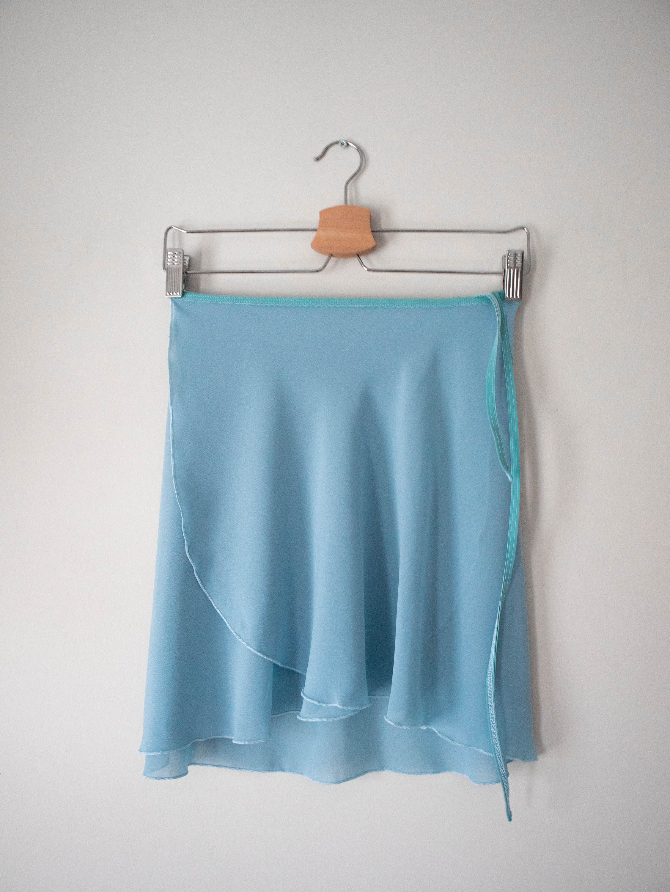 Classic Glacier Blue Wrap Ballet Skirt-blue Polyester Chiffon - Etsy