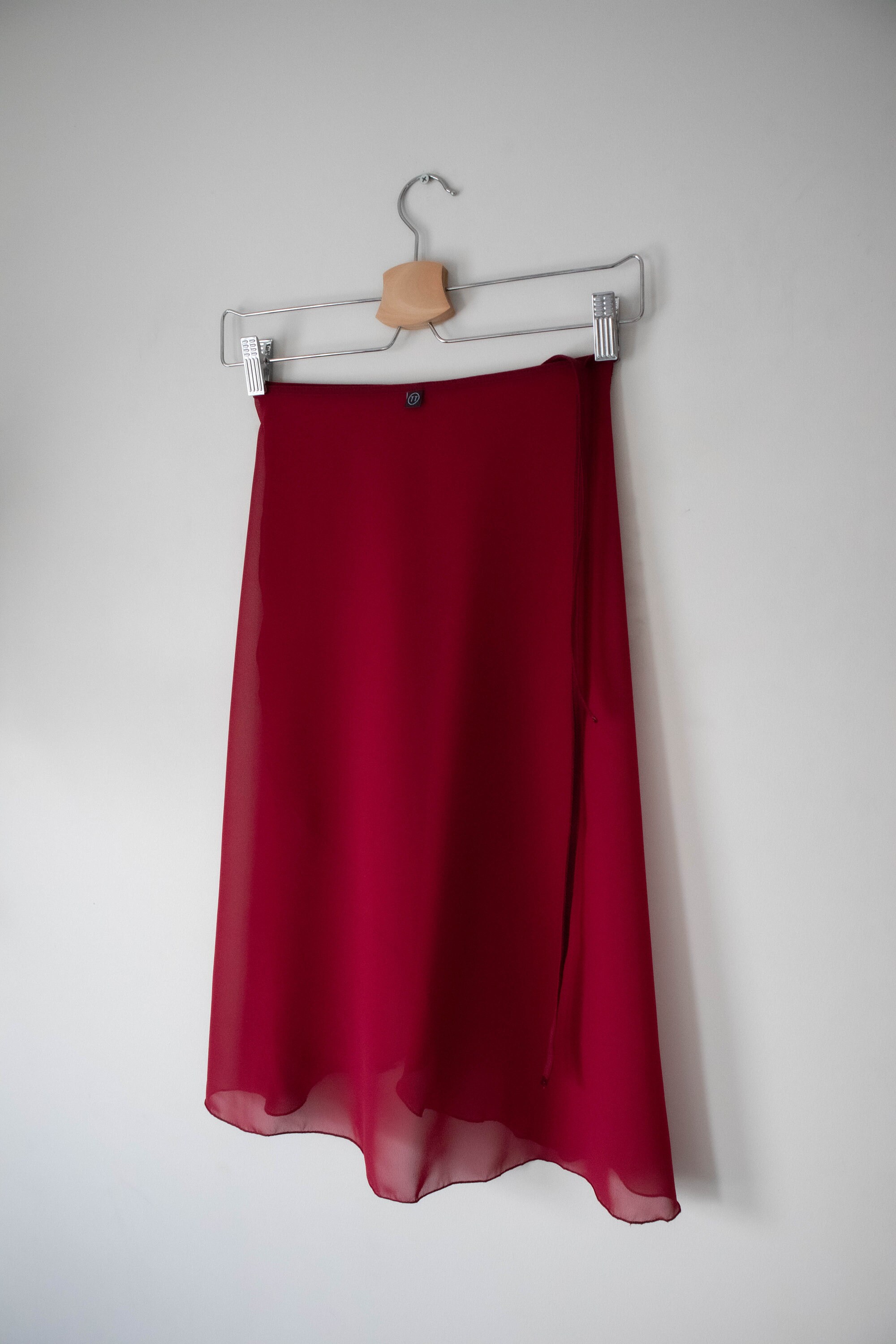 Classic Burgundy Red Wrap Ballet Skirt Red Polyester Chiffon - Etsy