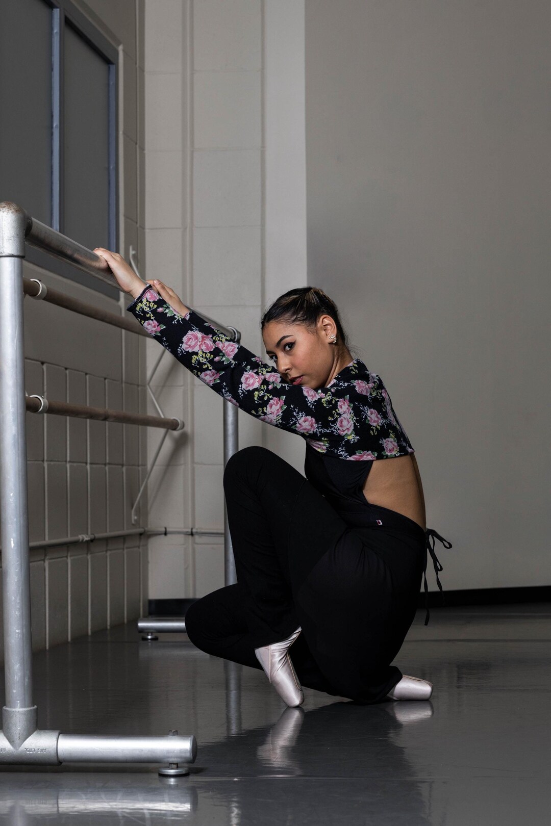 TTD Classic Ballet Warm up Long Sleeve Black Knit Bolero Shrug -rose ...