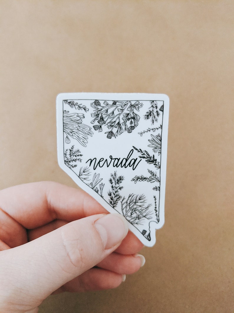 Nevada Sticker NV State Flower Big Sagebrush Vinyl Decal | Etsy