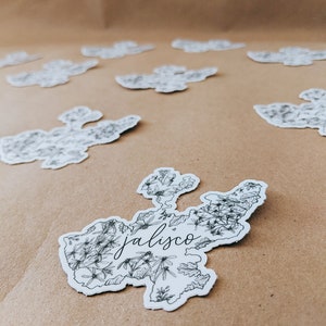 Jalisco Sticker | Mexico State Sticker | Floral | Hand-lettered ...