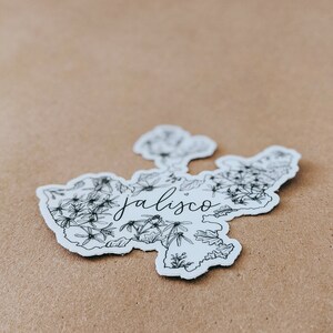 Jalisco Sticker | Mexico State Sticker | Floral | Hand-lettered ...