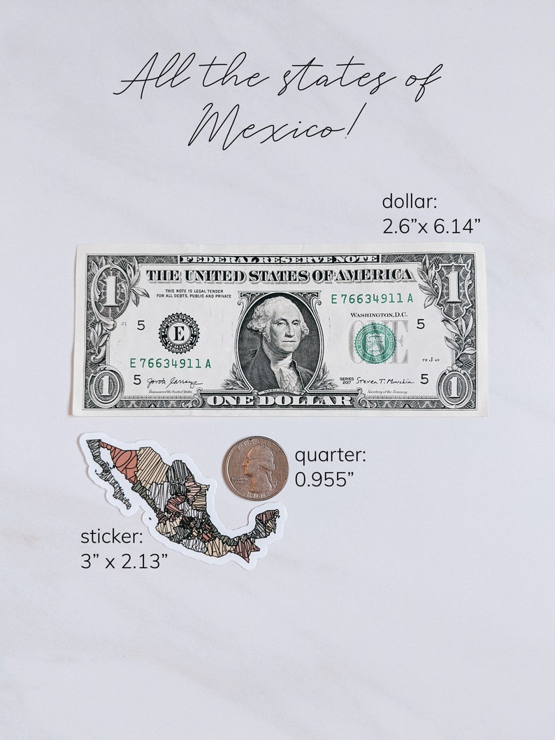 Mexico Sticker Mexico States Country Sticker Vinyl - Etsy