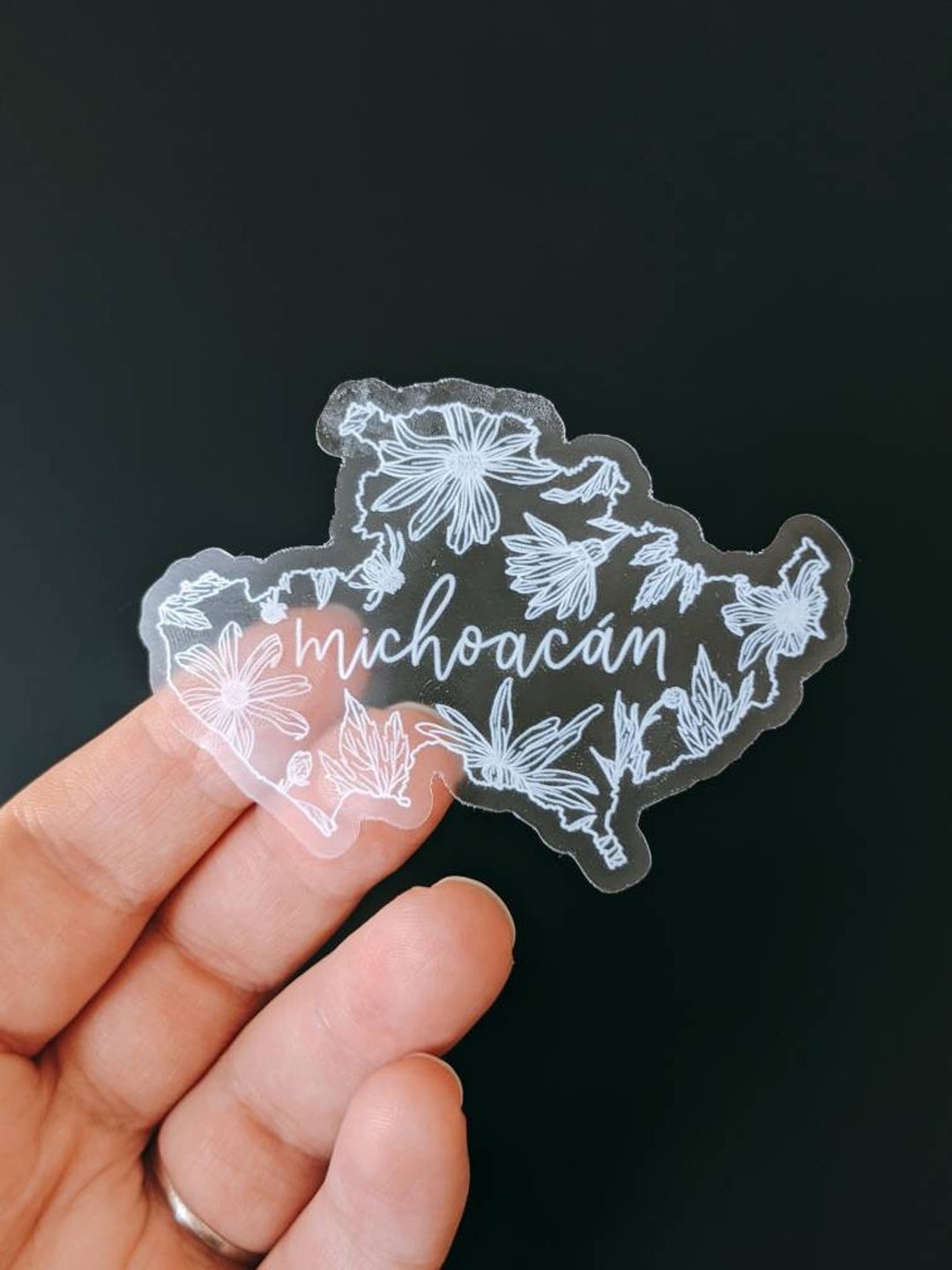 WHITE + CLEAR Michoacán Sticker | Mexico State Sticker | Mexican ...