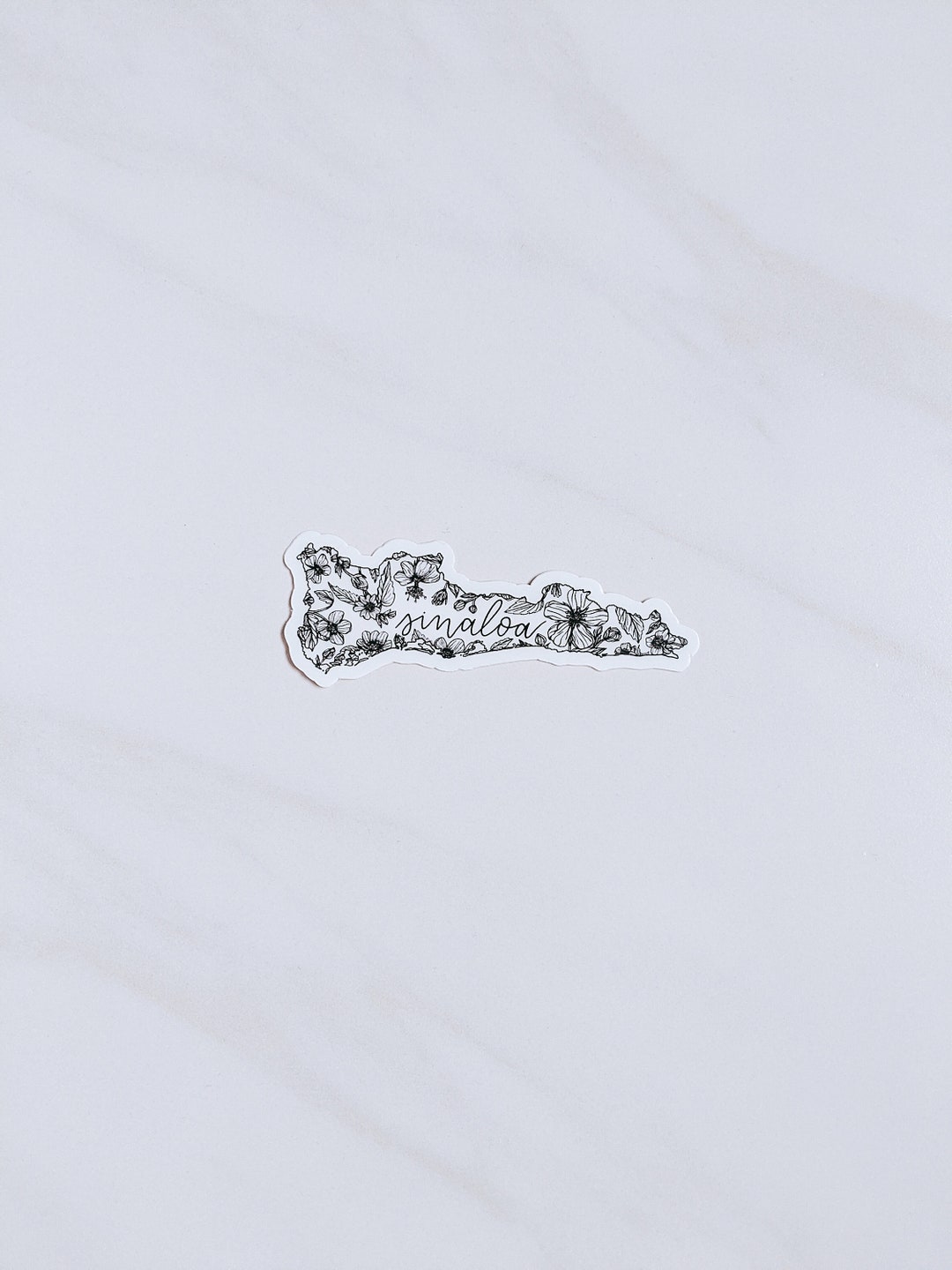 Sinaloa Sticker Mexico City State Sticker Floral Hand-lettered Vinyl ...