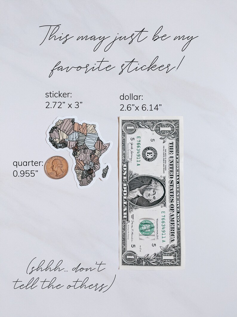 Africa Sticker Countries of Africa Continent Vinyl Decal - Etsy