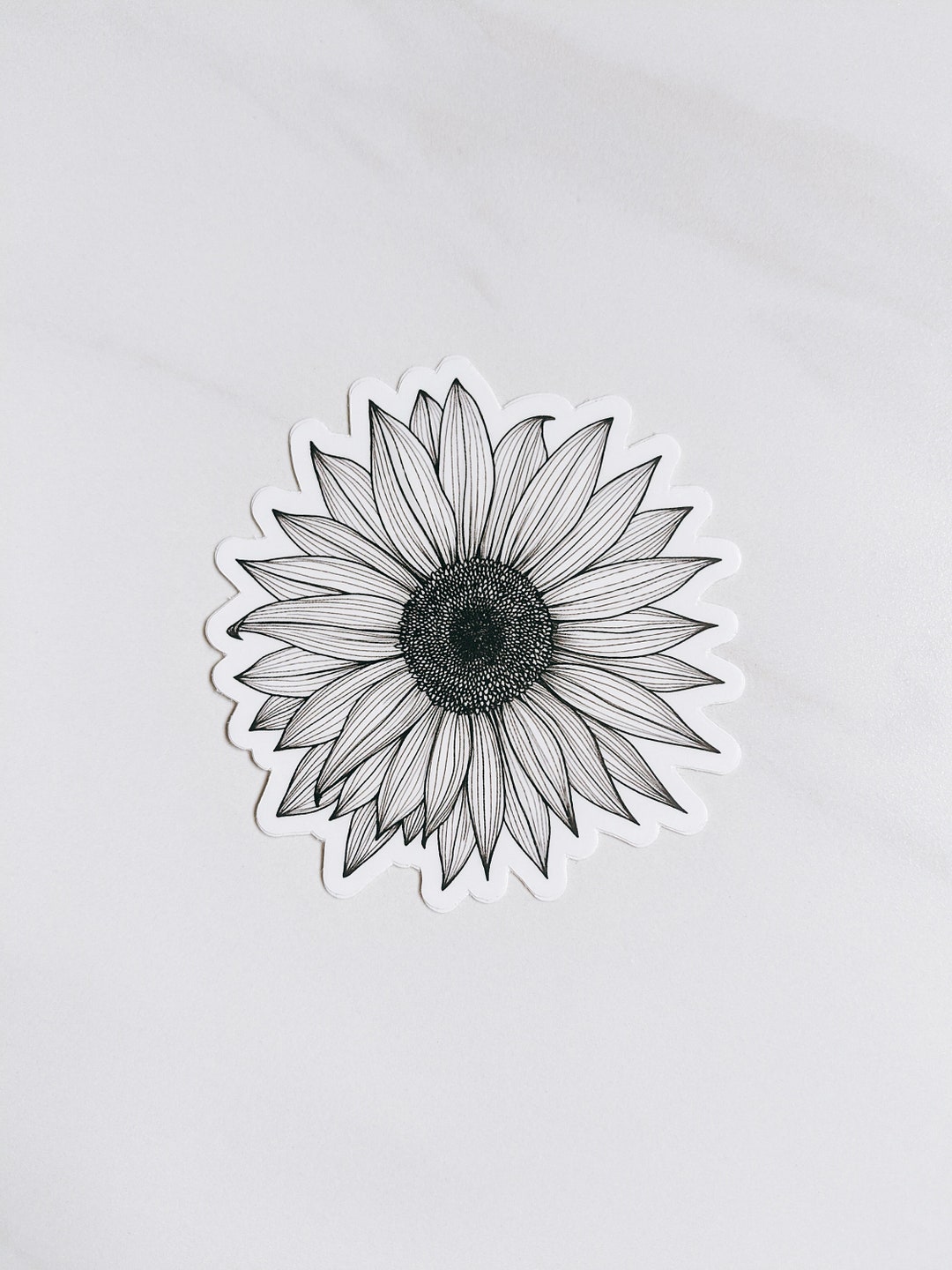 Sunflower | Flower Sticker | Vinyl Sticker | Floral | Waterproof ...