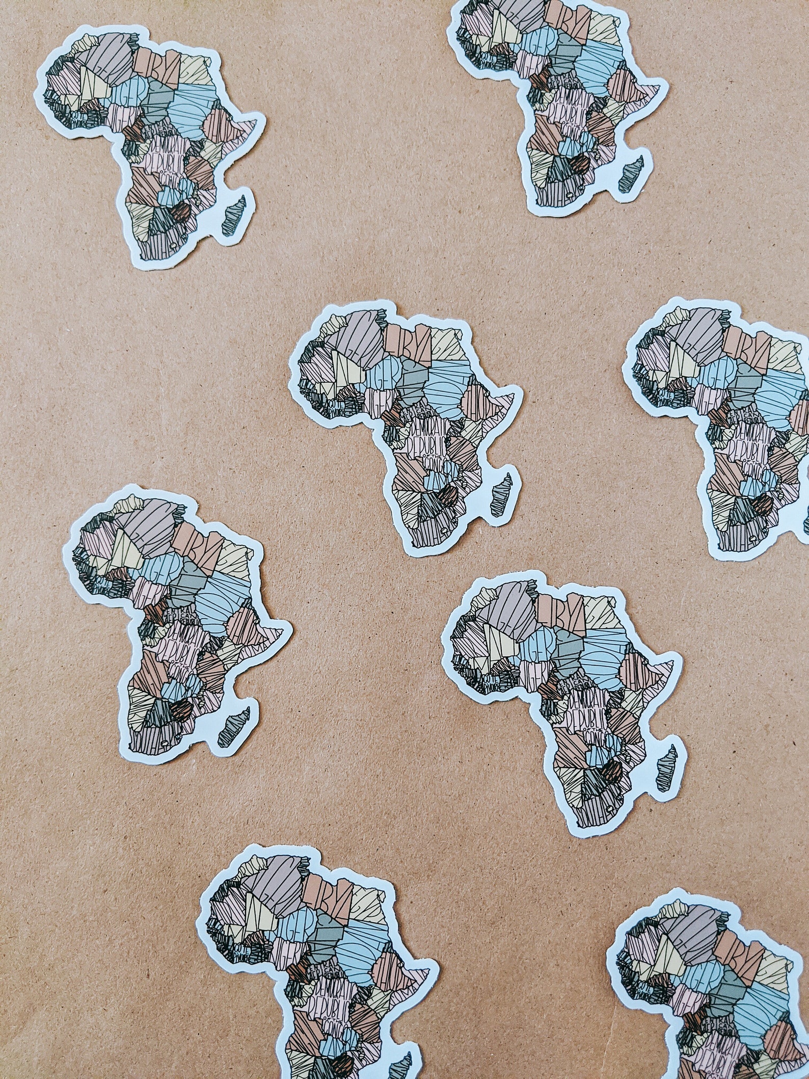 Africa Sticker Countries of Africa Continent Vinyl Decal - Etsy