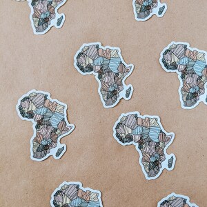 Africa Sticker | Countries of Africa | Continent | Vinyl Decal | World ...